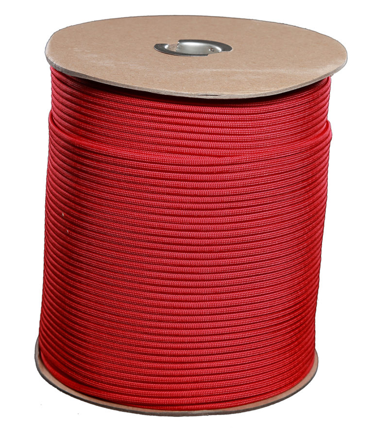 Scarlet Red Paracord 1000 ft. Spool - Fast and Free Shipping
